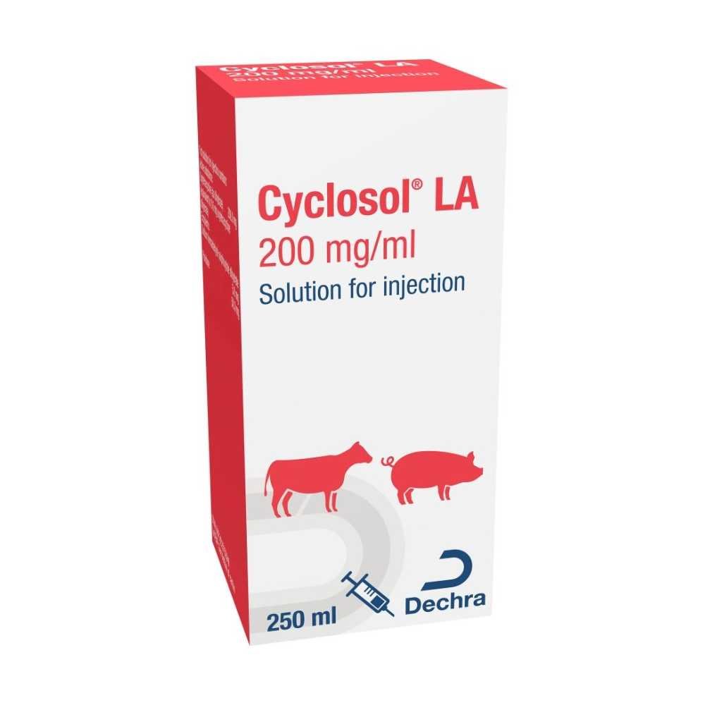 Bimeda Cyclosol LA 200 Mg ml Injection 250ml Farmacy Bimeda Cyclosol LA 200 Mg ml Injection 250ml Farmacy