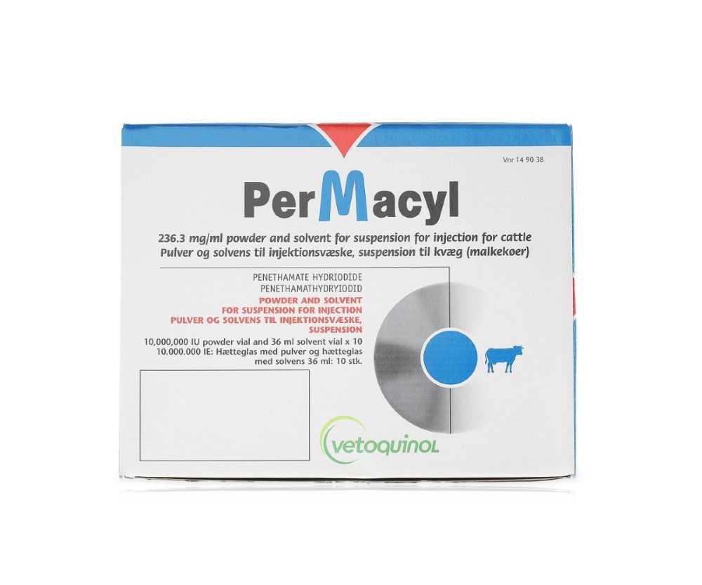 Vetoquinol Permacyl Injection 36ml x 10 pack - Farmacy