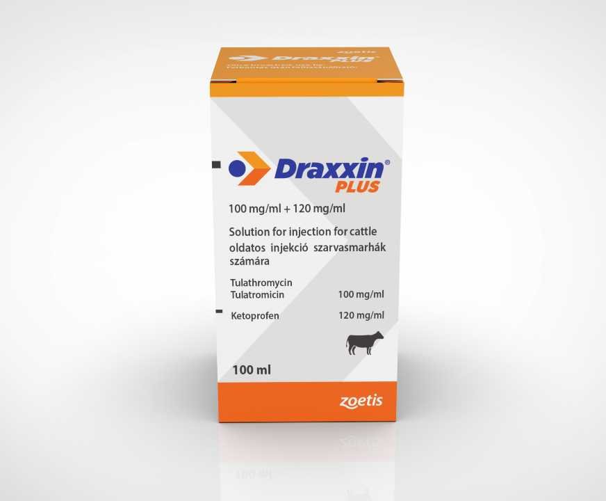 Zoetis Draxxin Plus 100 mg/ml + 120 mg/ml solution for injection - Farmacy
