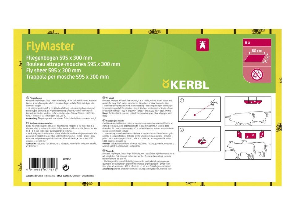 FlyMaster Flypaper Sheets 6 pack - Farmacy