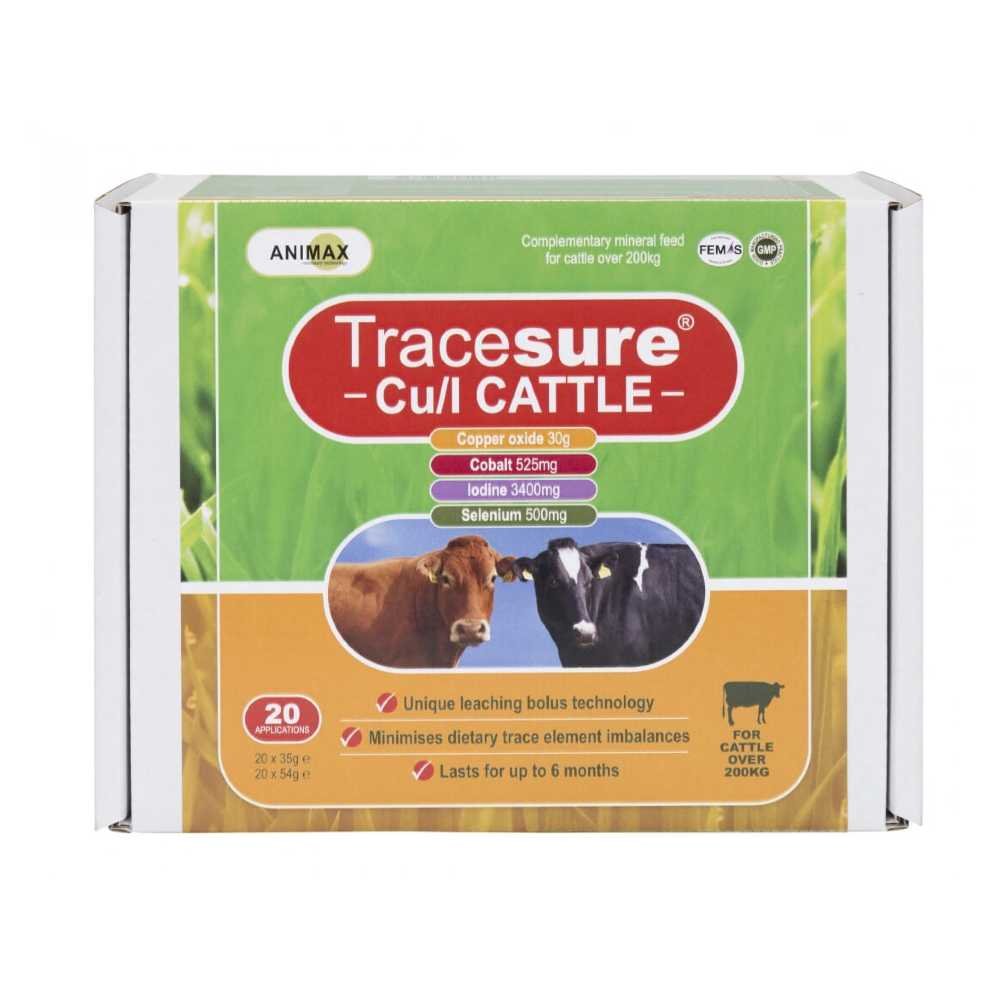 Tracesure Cu/I Bolus for Cattle 20 pack - Farmacy