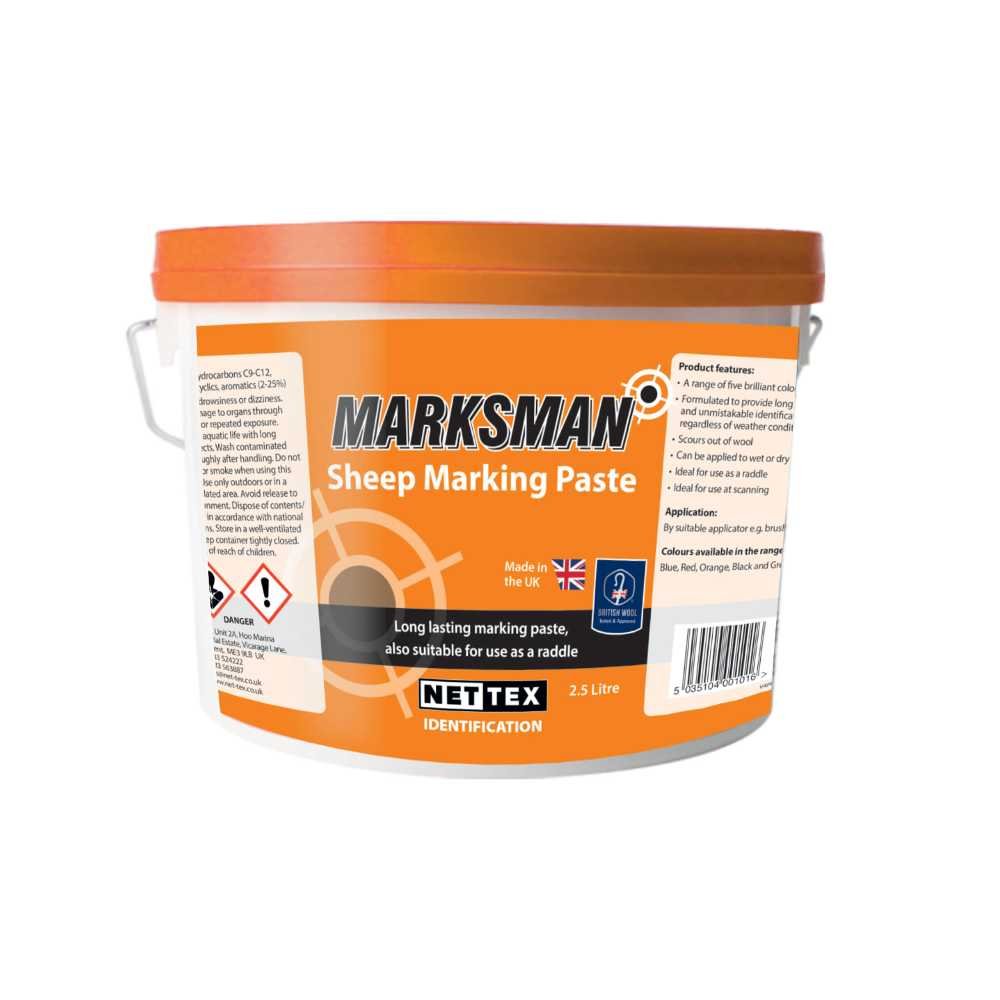 Nettex Marksman Sheep Marking Paste ORANGE - Farmacy