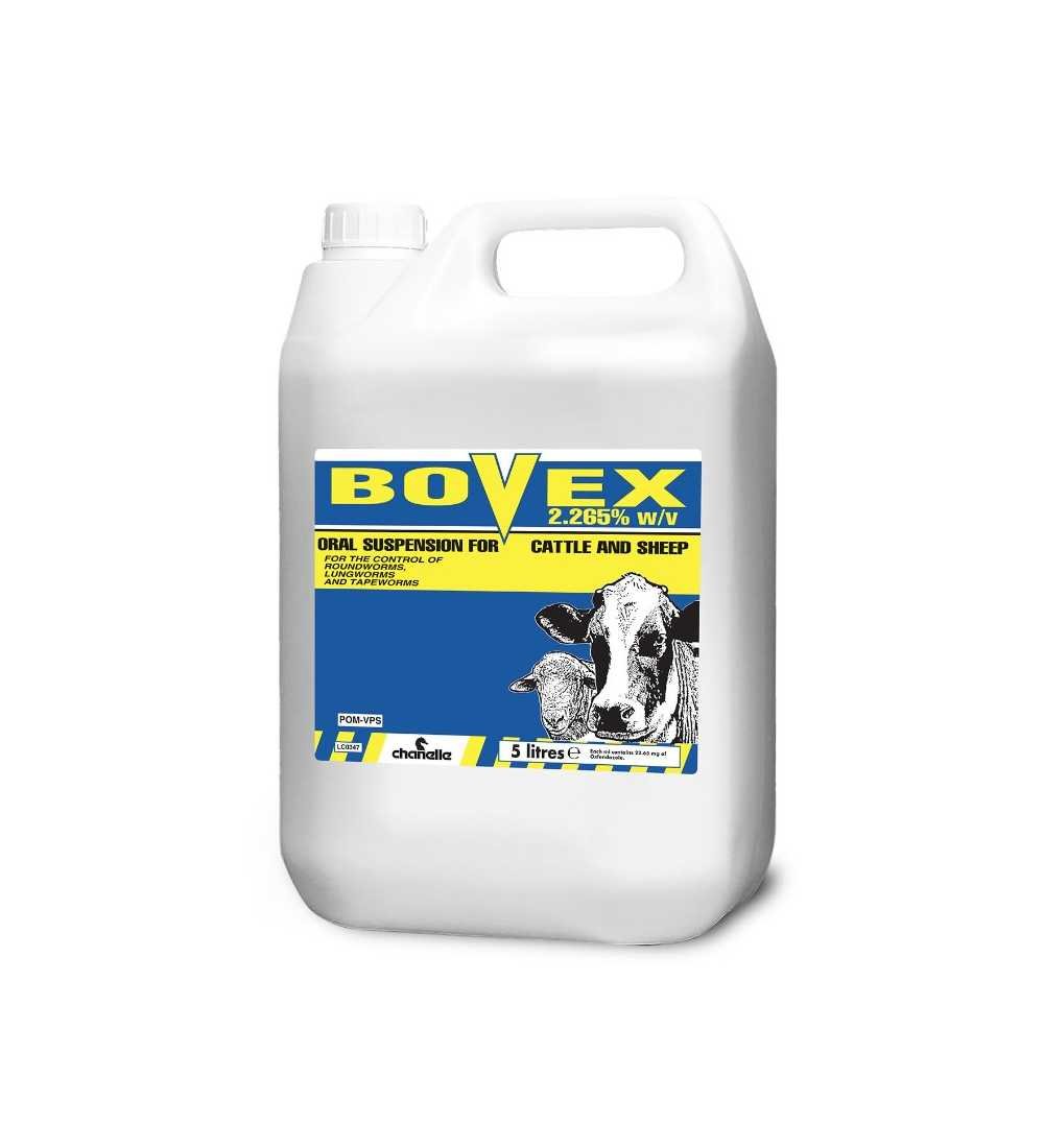 Bovex 2.265% w/v Oral Suspension for Cattle and Sheep 5L - Farmacy
