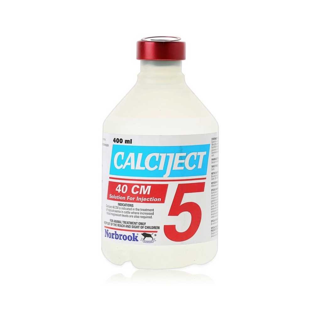 Norbrook Calciject 40 CM (No.5) Sol for Injection 12 x 400ml pack - Farmacy