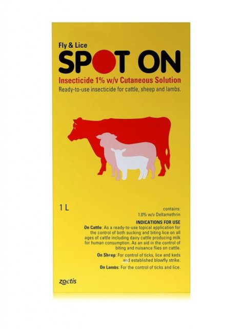 Zoetis Fly & Lice Spot On Insecticide 1% Cutaneous Solution - Farmacy